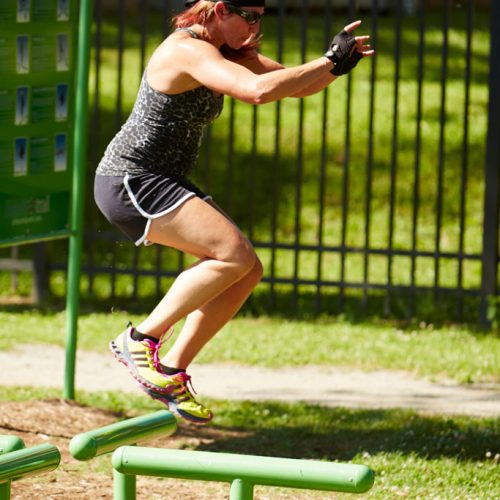 Log Hop Station - Outdoor Fitness Equipment - ActionFit
