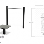 Horizontal Chin-Up Station with Platform | Outdoor Gym | ActionFit