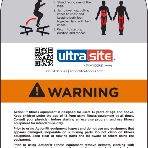 Log Hop Station - Outdoor Fitness Equipment - ActionFit