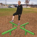 Log Hop Station - Outdoor Fitness Equipment - ActionFit